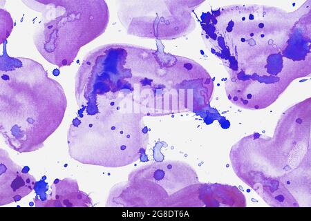 Violet watercolor shape. Abstract background for text or logo isolated ...