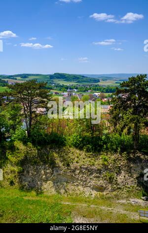 Geotope at Calvary, crater rim, Geopark Ries, Noerdlinger Ries, Ries ...