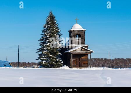Wooden church, Cherkekhskiy regional museum, Road of Bones, Sakha ...