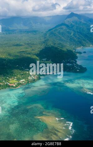 Aerial of the island of Upolo, Samoa, South Pacific Stock Photo - Alamy