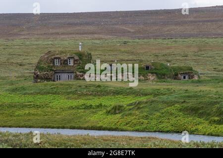 Peat house, Saenautasel, Iceland Stock Photo - Alamy