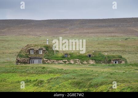Peat house, Saenautasel, Iceland Stock Photo - Alamy