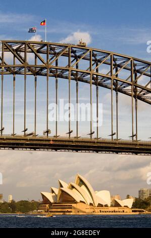 Sydney Opera House with Flags Stock Photo - Alamy