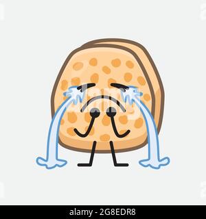 Vector Illustration of Soybean Tempeh Character with cute face and ...