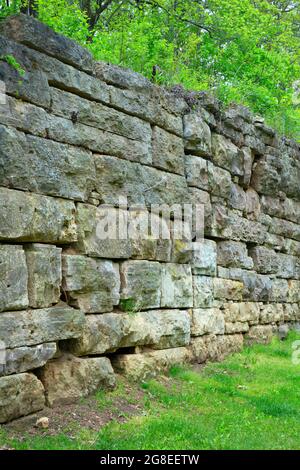 Quarry blocks, Cedar Valley Park, Cedar County, Iowa Stock Photo - Alamy