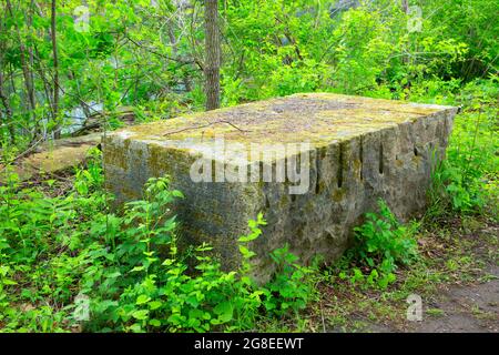 Quarry block, Cedar Valley Park, Cedar County, Iowa Stock Photo - Alamy