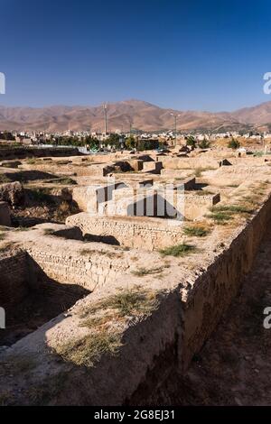 Excavation site of ancient Ecbatana hill, Hamedan(Hamadan), Hamadan ...