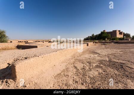Shush castle, archaeological site of Susa(Shush), base of excavation ...