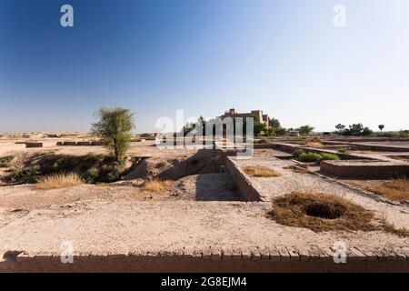 Shush castle, archaeological site of Susa(Shush), base of excavation ...