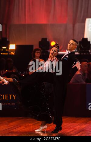 Australian Ballroom Dancers Jaxon Putland and Nicola Foxwell perform ...