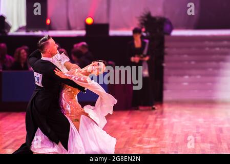 Australian Ballroom Dancers Michael Beaven and Kelsey Pincer perform ...