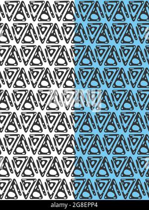 Hand drawn ikat chevron pattern fill. Seamless vector textile ...