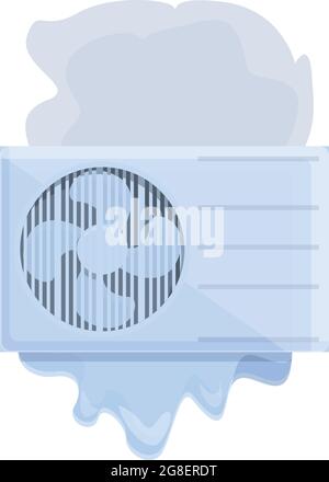 Broken air conditioner icon cartoon vector. Repair maintenance. Home ...