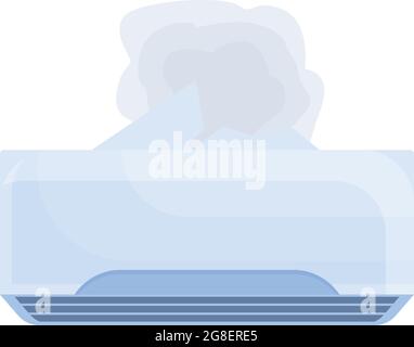 Wall air conditioner broken icon cartoon vector. Building cooling. Home ...