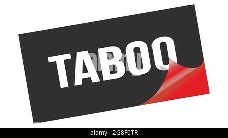 TABOO text written on red rectangle stamp sign Stock Photo - Alamy