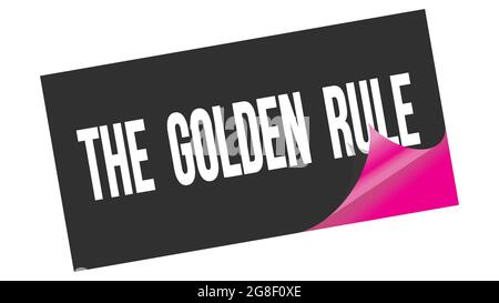 THE GOLDEN RULE text written on red round vintage rubber stamp Stock ...