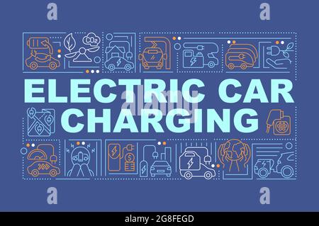 EV charging station word concepts banner Stock Vector Image & Art - Alamy