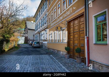 SONNEBERG, GERMANY - CIRCA APRIL, 2021: The townscape of Sonneberg ...