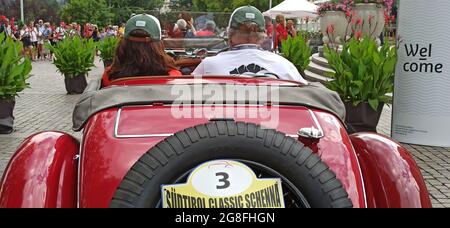 MERANO, ITALY - Jul 07, 2021: A participant of the South Tirol Classic ...