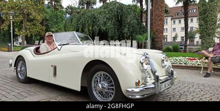 MERANO, ITALY - Jul 07, 2021: A participant of the South Tirol Classic ...