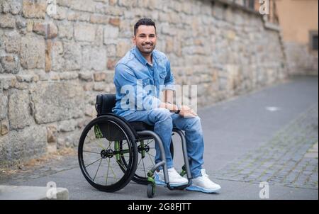 Hildesheim, Germany. 20th July, 2021. Tan Caglar poses for photographs ...