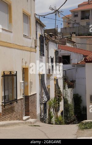 Arboleas village street view in the old center Stock Photo - Alamy