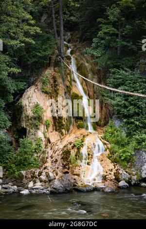 beautiful mountain stream in Apuseni mountains, Borzesti gorges ...