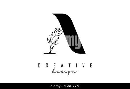 Letter J logo icon with rose design vector Stock Vector Image & Art - Alamy