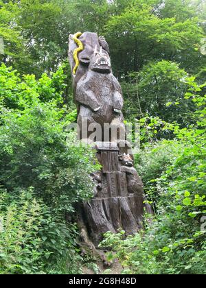 Gruffalo sculpture Kilmardinny Bearsden Scotland UK Stock Photo - Alamy