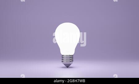 Shining arbitrary light bulb on a yellow background Stock Photo - Alamy