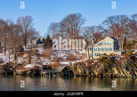 Little Diamond Island in Casco Bay, Maine Stock Photo - Alamy