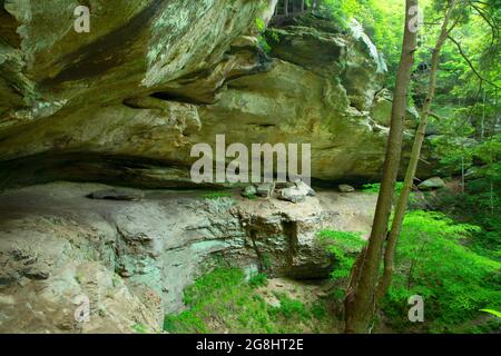 Limestone cliffs, Hemlock Cliffs Special Place, Hoosier National Forest ...