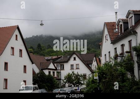 HEIDELBERG/GERMANY - 28June 2017. Rainy day in Heidelberg and sounding ...