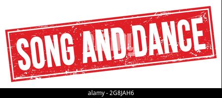 SONG AND DANCE text on red grungy rectangle vintage stamp Stock Photo ...