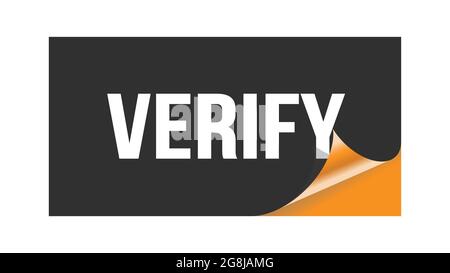 VERIFY text written on black red sticker stamp Stock Photo - Alamy