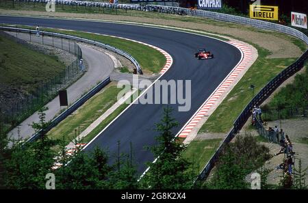 Spa- Francorchamps 1985 Belgium Grand Prix. Patrick Tambay qualifying ...