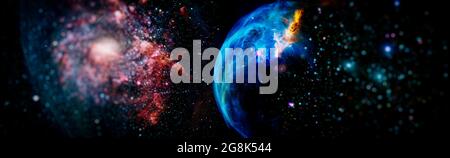 Mystical beautiful space. Unforgettable diverse space background ...