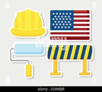 labor day items Stock Vector Image & Art - Alamy