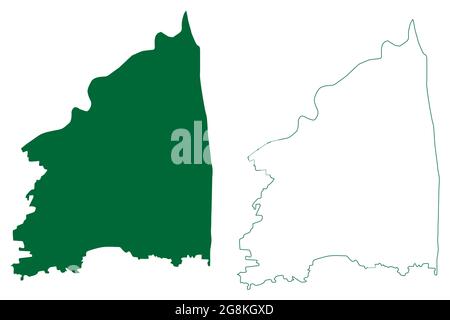 Mayiladuthurai district (Tamil Nadu State, Republic of India) map ...