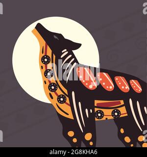 wolf indigenous animal ethnicity icon Stock Vector Image & Art - Alamy