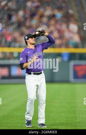 Colorado Rockies third baseman Joshua Fuentes (8) in the ninth inning ...