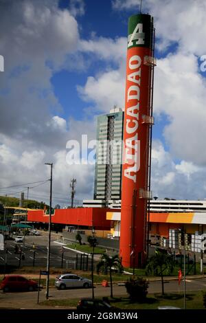 The facade of the Atacadao hypermarket chain in the city of Santarem ...