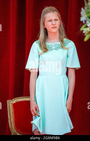 Princess Eleonore of Belgium attending celebrations for Belgian ...