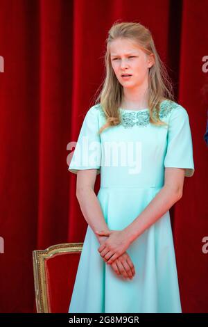 Princess Eleonore of Belgium attending celebrations for Belgian ...