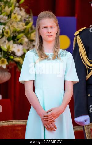 Princess Eleonore of Belgium attending celebrations for Belgian ...