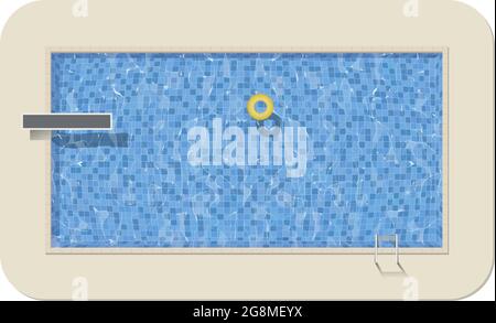 Bird's-eye view of swimming pool Stock Vector Image & Art - Alamy