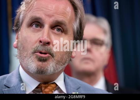 Texas state Sen. Bryan Hughes during the impeachment trial for Texas ...