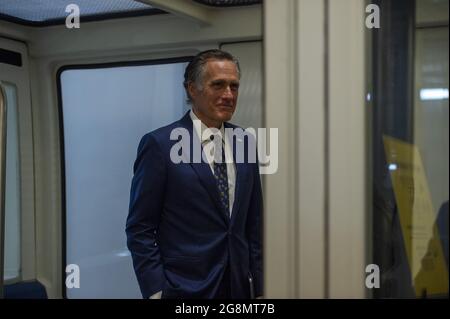 U.S. Sen. Mitt Romney, R-Utah, and his wife, Ann, arrive for the second ...