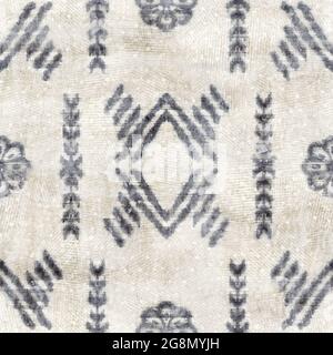 Seamless grungy tribal ethnic rug motif pattern Stock Photo - Alamy
