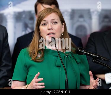 U.S. Representative Lizzie Fletcher (D-TX) speaking at a hearing of the ...